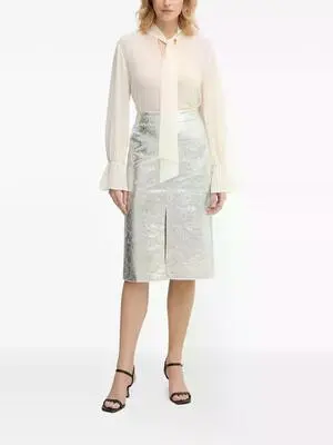 OUI Front-slit Midi Skirt