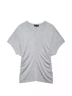 ANINE BING T-shirt With Gathered Sides - Grey