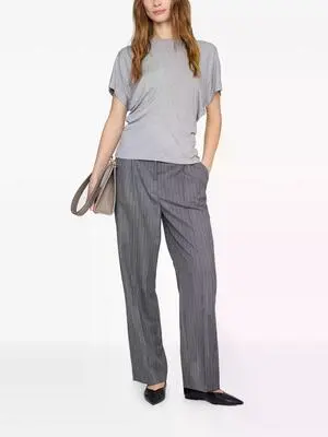 ANINE BING T-shirt With Gathered Sides - Grey