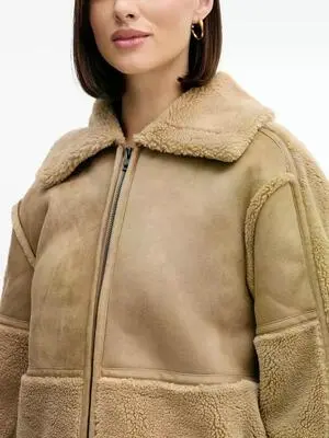 PEDRO DEL HIERRO Shearling Zipped Jacket
