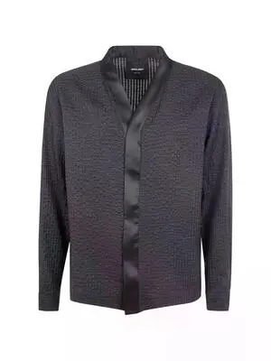 Giorgio Armani Textured Shirt Jacket - Black