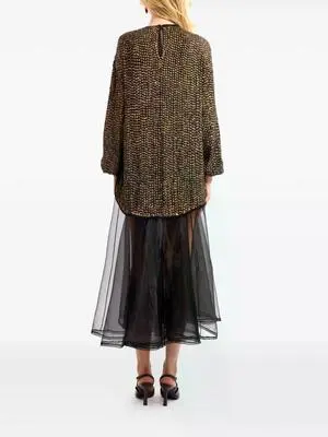 GEMY MAALOUF Embellished Crewneck Blouse