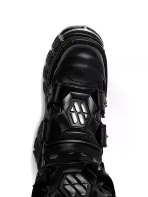 NEW ROCK Buckle-studded Platform Boots