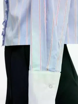 OUI Striped Ruffled Shirt