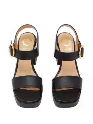 ODISSI Brianne Platform Sandals - Black