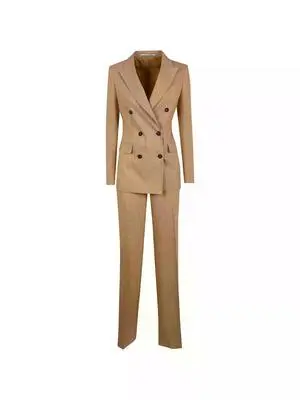 Tagliatore Striped Double-breasted Suit - Neutrals