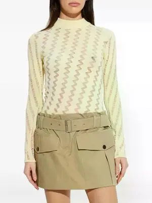 IRO PARIS Aliona Zigzag-pattern Top - Yellow