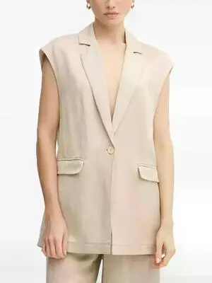 MARC AUREL Sleeveless Single-breasted Blazer