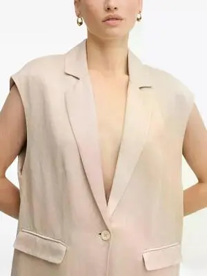 MARC AUREL Sleeveless Single-breasted Blazer