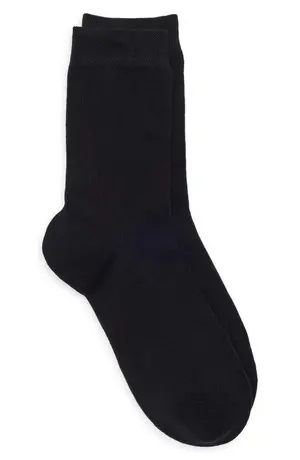 Nordstrom Ribbed Dress Socks - Black