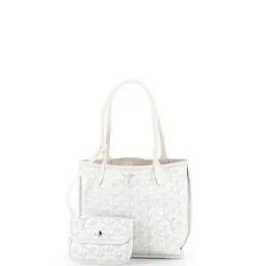 Goyard Anjou Reversible Tote Coated Canvas Mini - White
