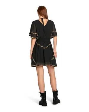 BELLE & BLOOM Beaded Trim Mini Dress