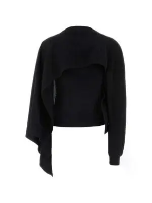 JIL SANDER Draped-detail Sweater - Black