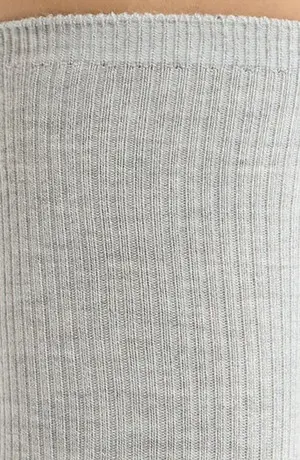 Nordstrom Everyday Rib Crew Socks - Grey Heather