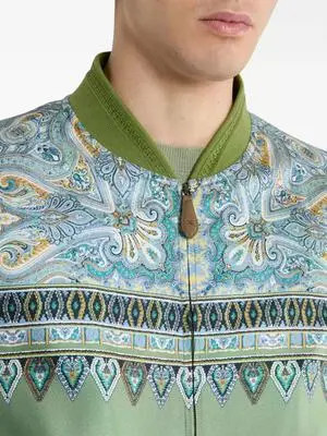 Etro Paisley Print Zip-up Bomber Jacket