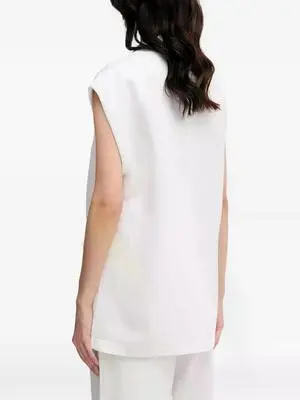MARC AUREL Sleeveless Single-breasted Blazer