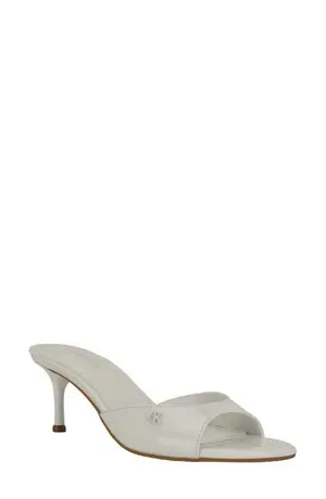Calvin Klein Vixie Slide Sandal - White Patent