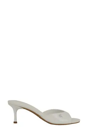 Calvin Klein Vixie Slide Sandal - White Patent