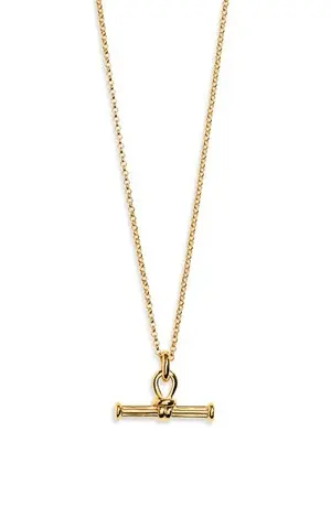 MISSOMA Ridge T-bar Pendant Chain Necklace - Gold