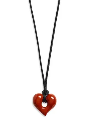 MISSOMA Molten Heart Cord Pendant Necklace - Jasper