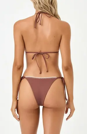 L*Space Samba Bitsy Side Tie Bikini Bottoms - Cafe