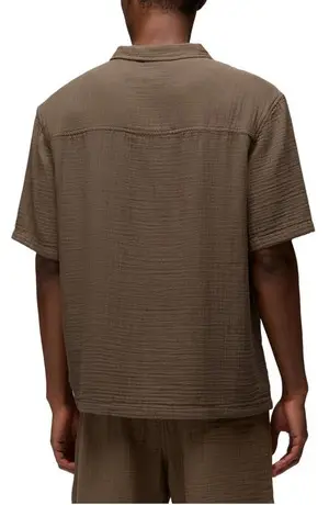 Prana Hideaways Organic Cotton Camp Shirt - Mud