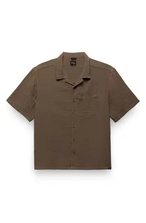 Prana Hideaways Organic Cotton Camp Shirt - Mud