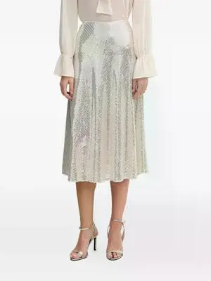 OUI Sequin-embellished A-line Midi Skirt