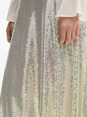 OUI Sequin-embellished A-line Midi Skirt