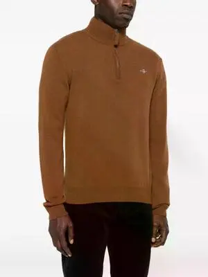 Gant Half-zip Sweater - Brown