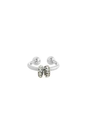 JUSTINE CLENQUET Bless Crystal Ear Cuff - Palladium