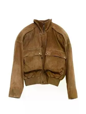 PETAR PETROV Flap-pocket Suede Bomber Jacket