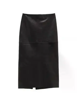 PETAR PETROV Leather Midi Skirt
