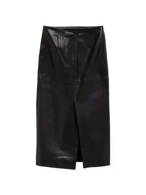 PETAR PETROV Leather Midi Skirt