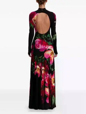 Alice + Olivia Augusta Floral Maxi Dress - Black