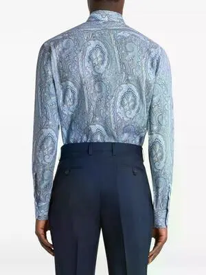 Etro Floral Paisley Cotton Shirt - Blue