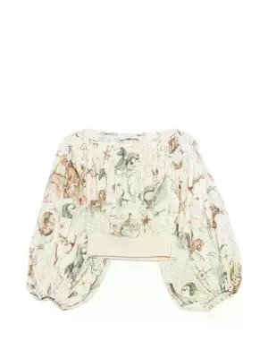 Zimmermann Printed Cropped Top