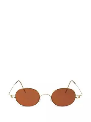 LINDBERG Oval-frame Sunglasses - Gold