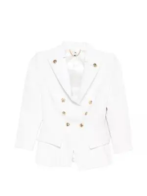 Elisabetta Franchi Button-detailed Double-breasted Blazer - White