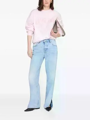 ANINE BING Spencer Logo-appliqué Sweatshirt - Pink