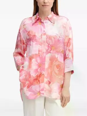MARC AUREL Buttoned Floral-print Shirt