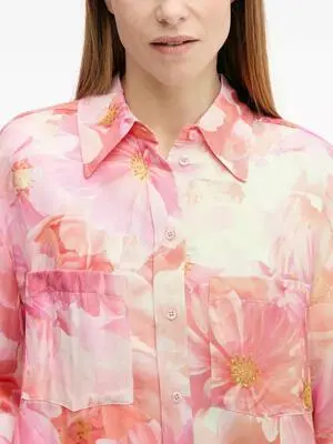 MARC AUREL Buttoned Floral-print Shirt