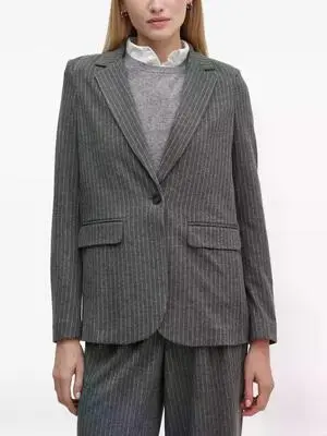 OUI Pinstripe Flap-pocket Blazer