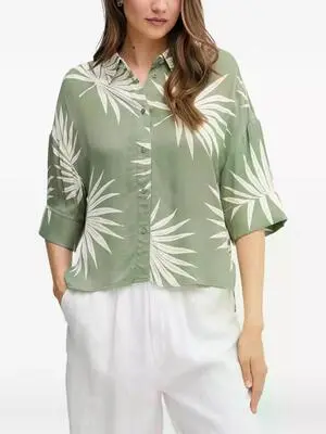 OUI Leaf Print Shirt
