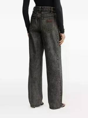 Miss Sixty Leather-panel Loose-fit Denim Jeans