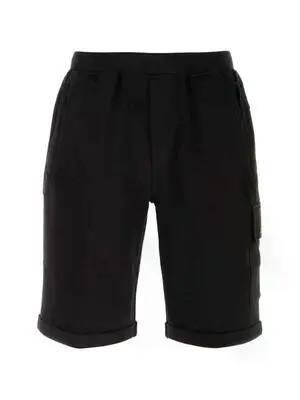 C.P. COMPANY Series Stretch Fleece Cargo Sweatshorts - Black