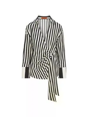 SIMONMILLER Vietta Striped Blouse - Black