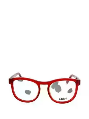 Chloé Acetate Round Frame Eyeglasses - Red