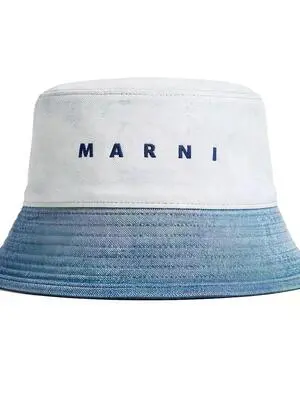 Marni Logo Denim Bucket Hat