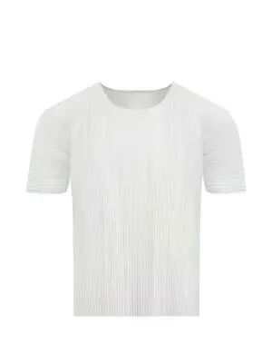Issey Miyake Pleated Basic T-shirt - Grey
